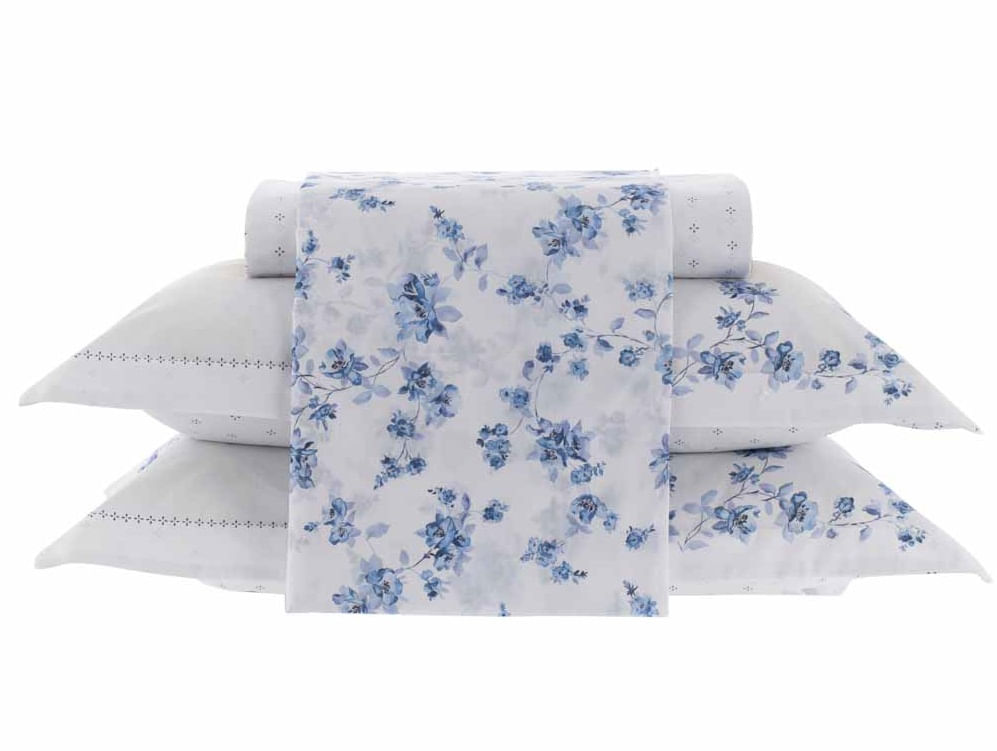 Jogo de Cama Kacyumara Tradicional Anile King - Ortobom